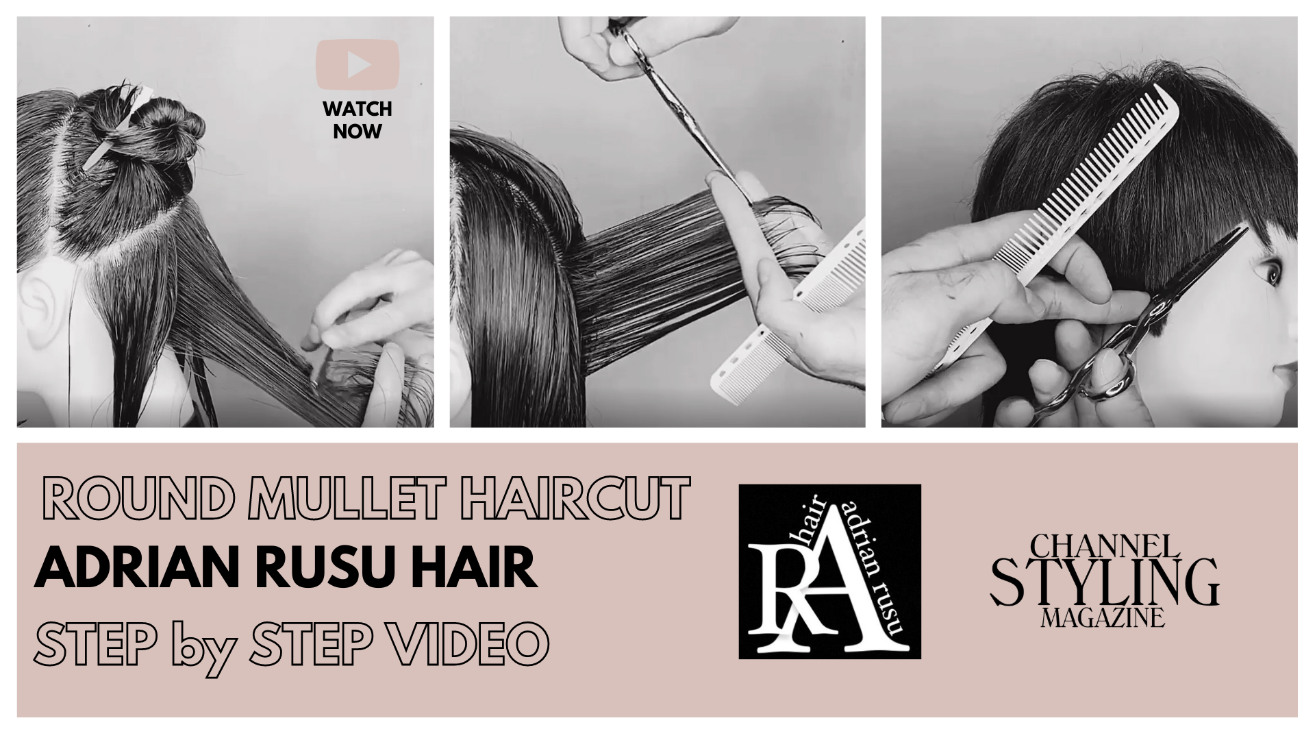 ROUND MULLET HAIRCUT Full Step by Step Video - STYLING Magazine
